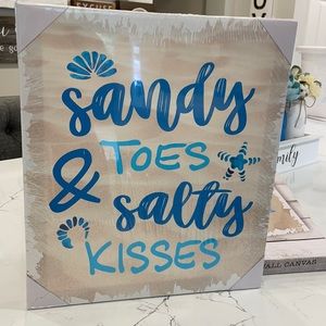 Wall Decor | Nib Coastal Wall Canvas Sandy Toes And Salty Kisses | Poshmark